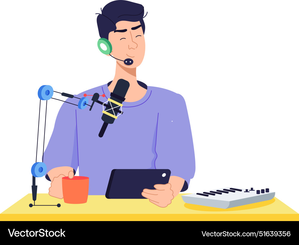 Broadcaster Royalty Free Vector Image - VectorStock