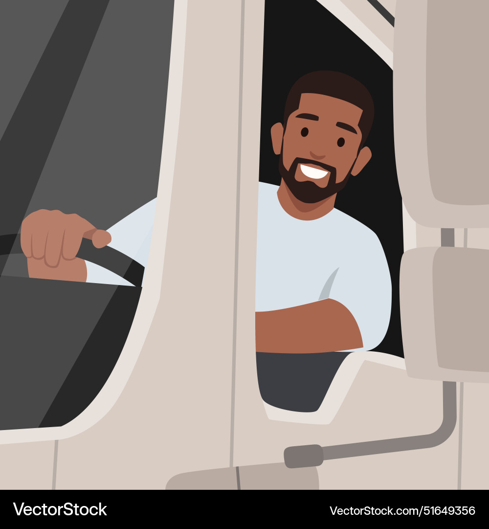 Delivery Truck Driver Royalty Free Vector Image
