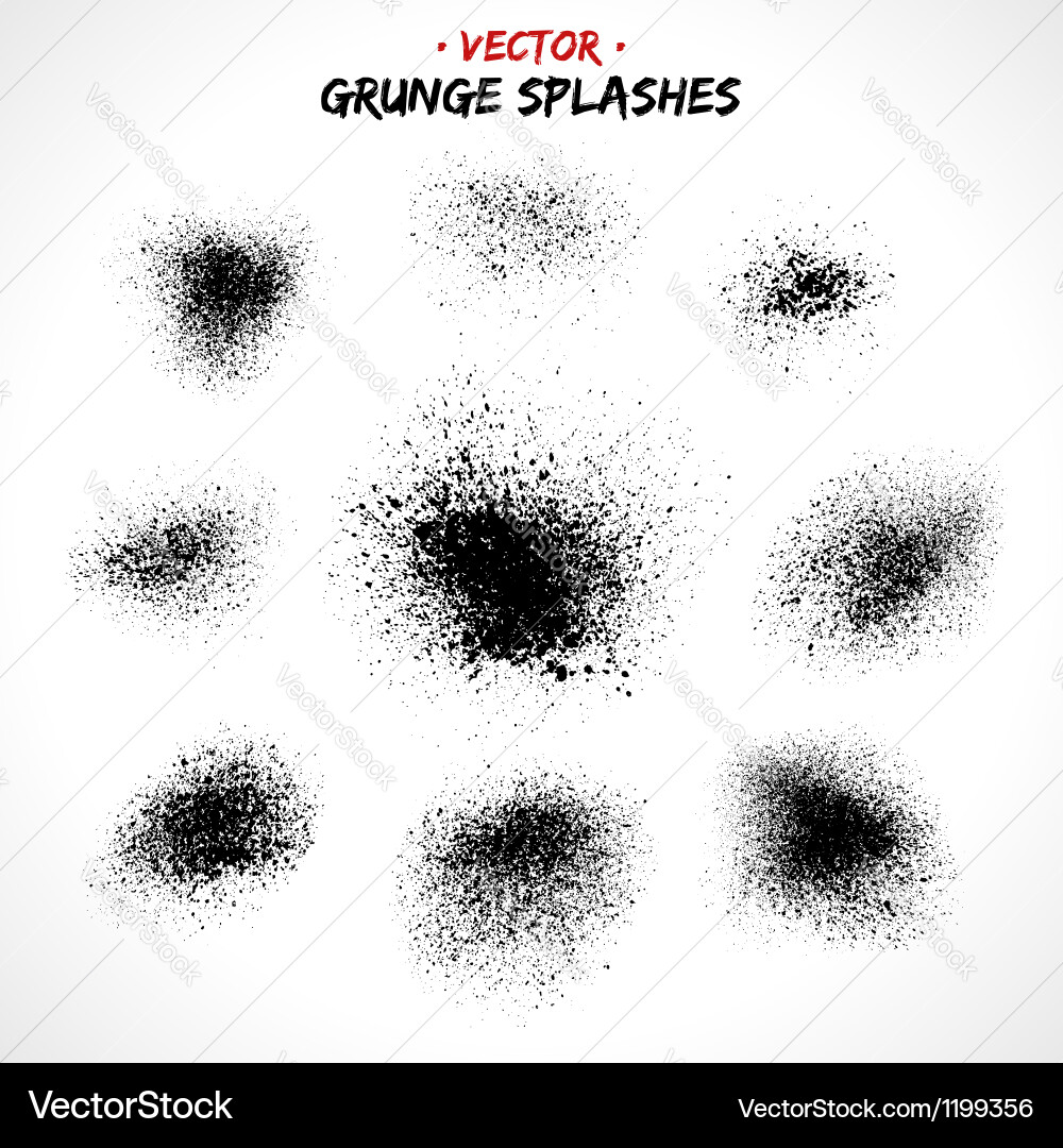 Grunge Splash Elements Royalty Free Vector Image