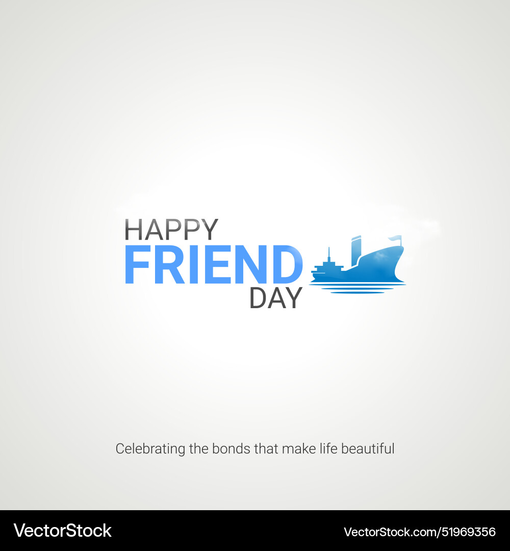 Happy friendship day creative ads design friends Vector Image