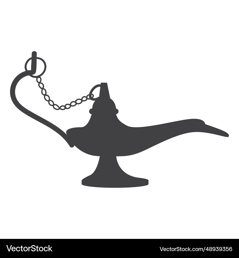 Genie Lampe Silhuett