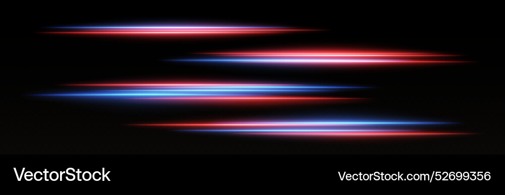 Speed lines light effect glowing magic rays Vector Image