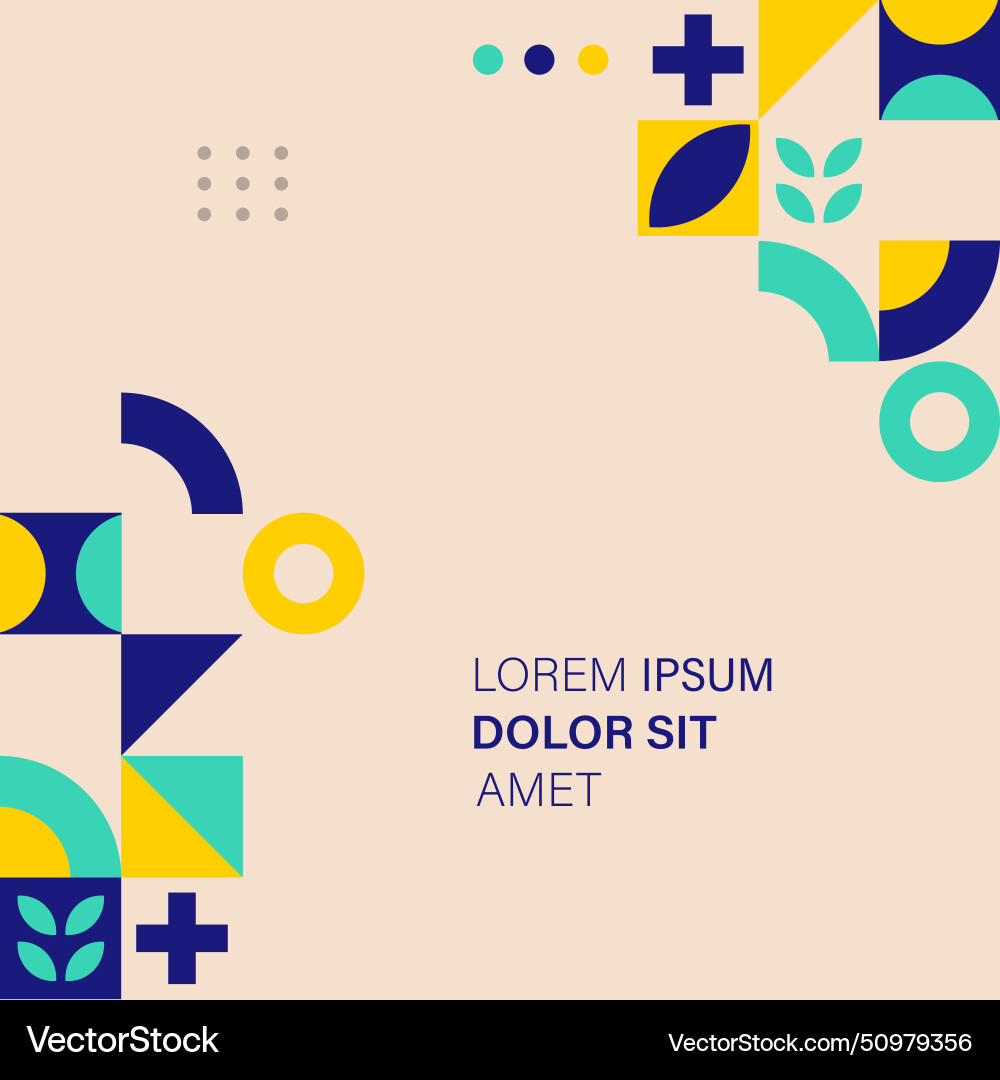 Square minimalist abstract geometric banner Vector Image