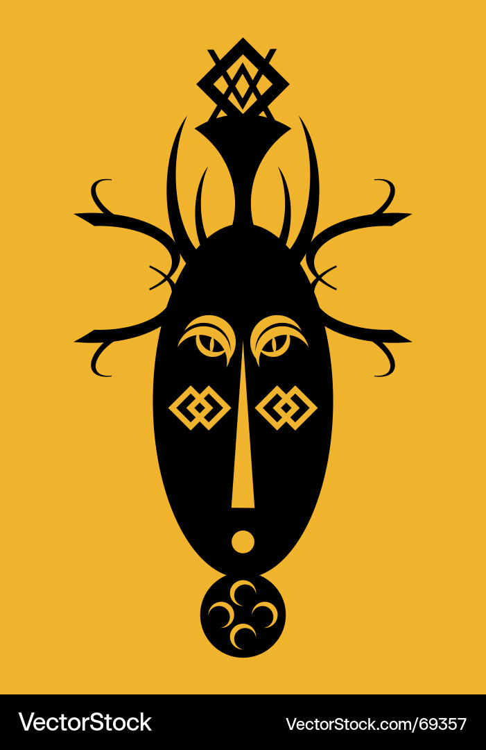 African mask Royalty Free Vector Image - VectorStock