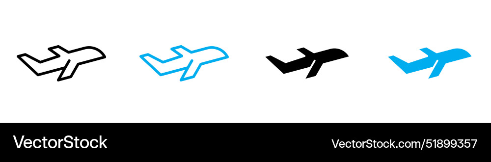 Airplane icon set collection for web Royalty Free Vector