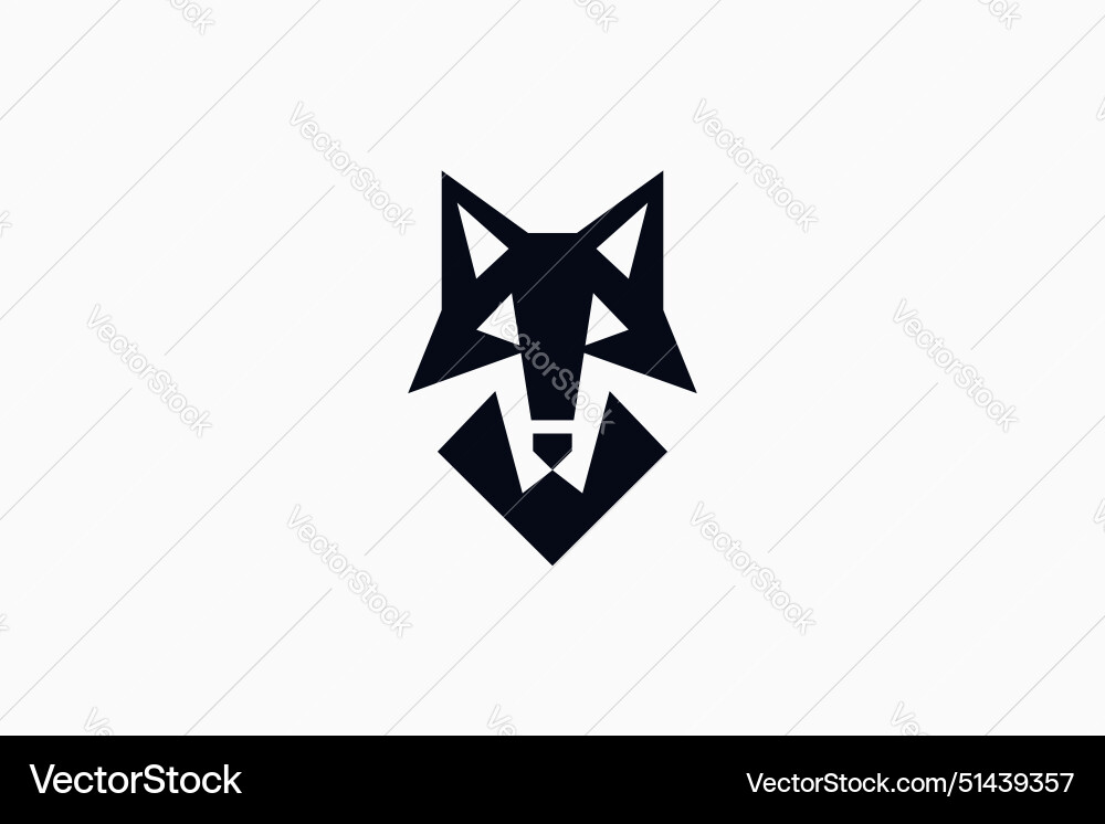 Innovative geometric fox logo modern design Vector Image