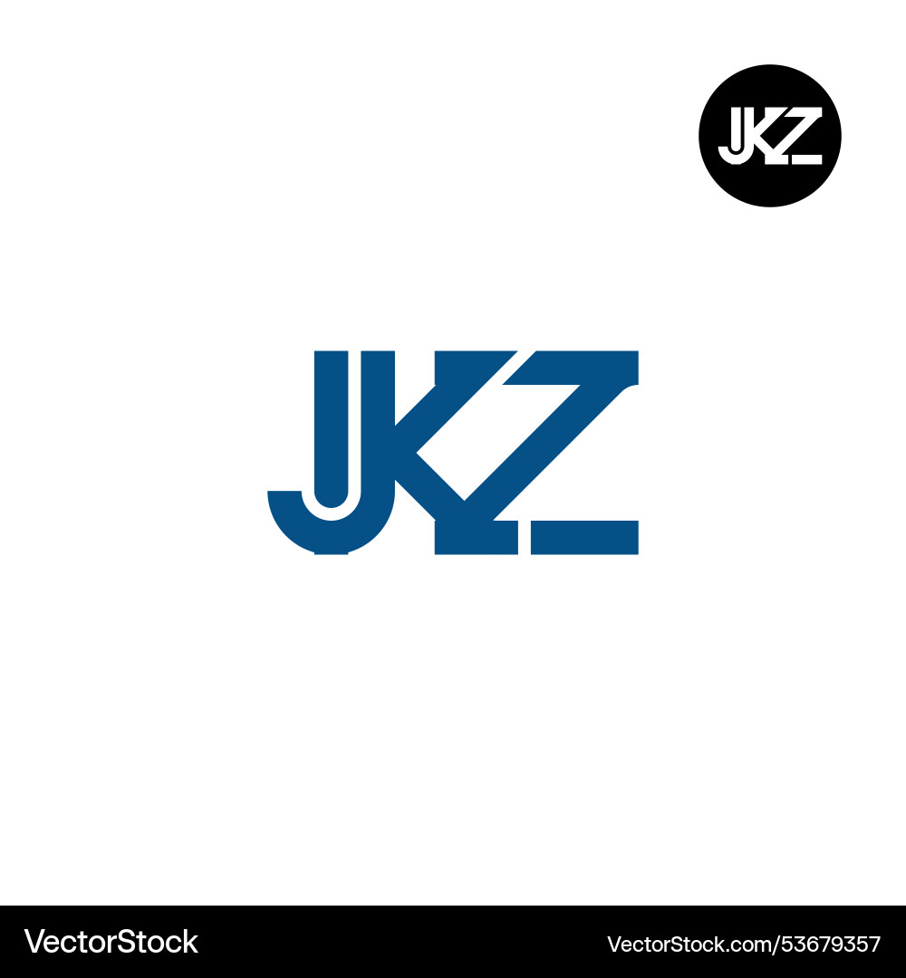 Jkz logo letter monogram design Royalty Free Vector Image