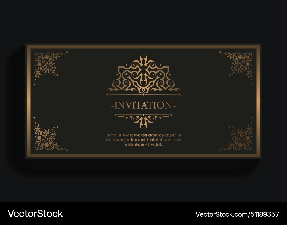 Luxury invitation background style ornamental Vector Image
