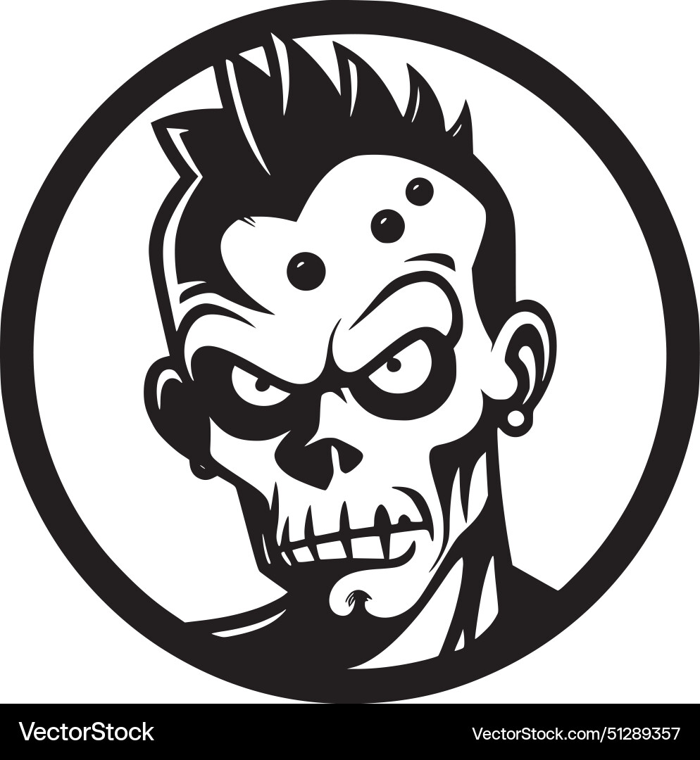 Zombie - black and white isolated icon Royalty Free Vector