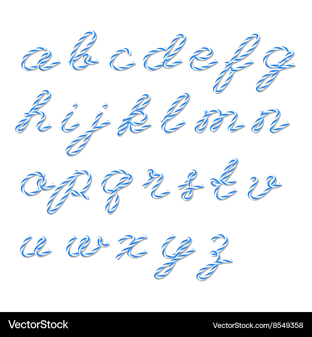 Bakers twine alphabet Royalty Free Vector Image