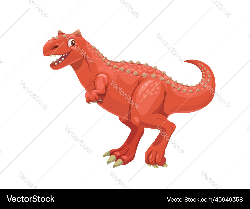 Cartoon carnotaurus dinosaur charakter Lizenzfreier Vektor