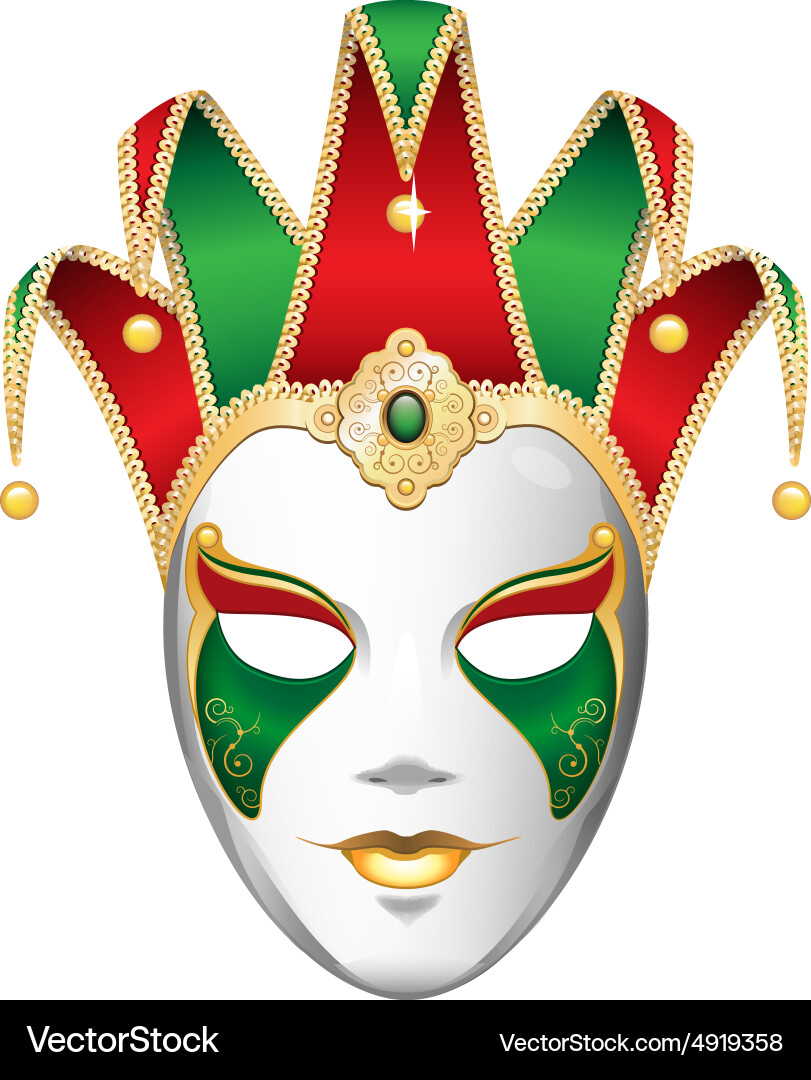 Joker mask Royalty Free Vector Image - VectorStock