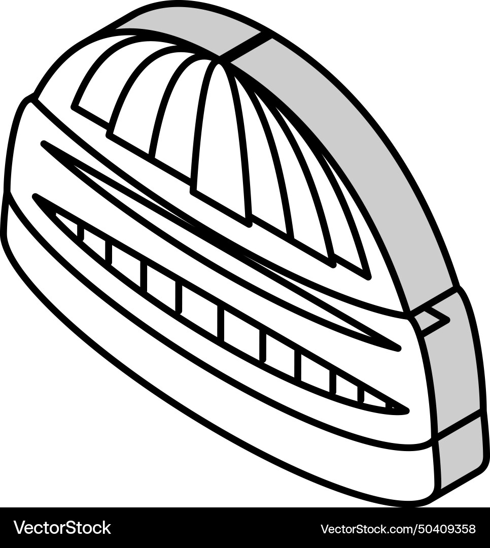 Muslim prayer cap kufi isometric icon Royalty Free Vector