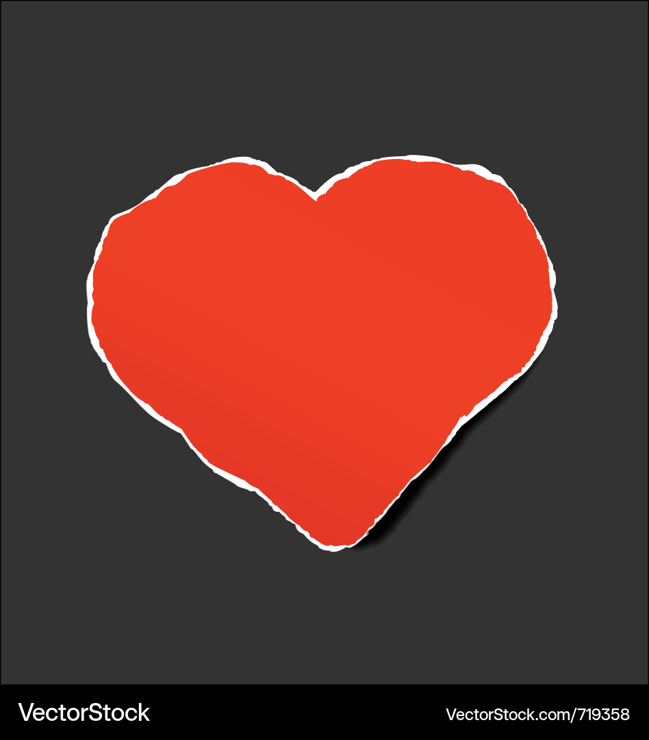 Paper heart Royalty Free Vector Image - VectorStock