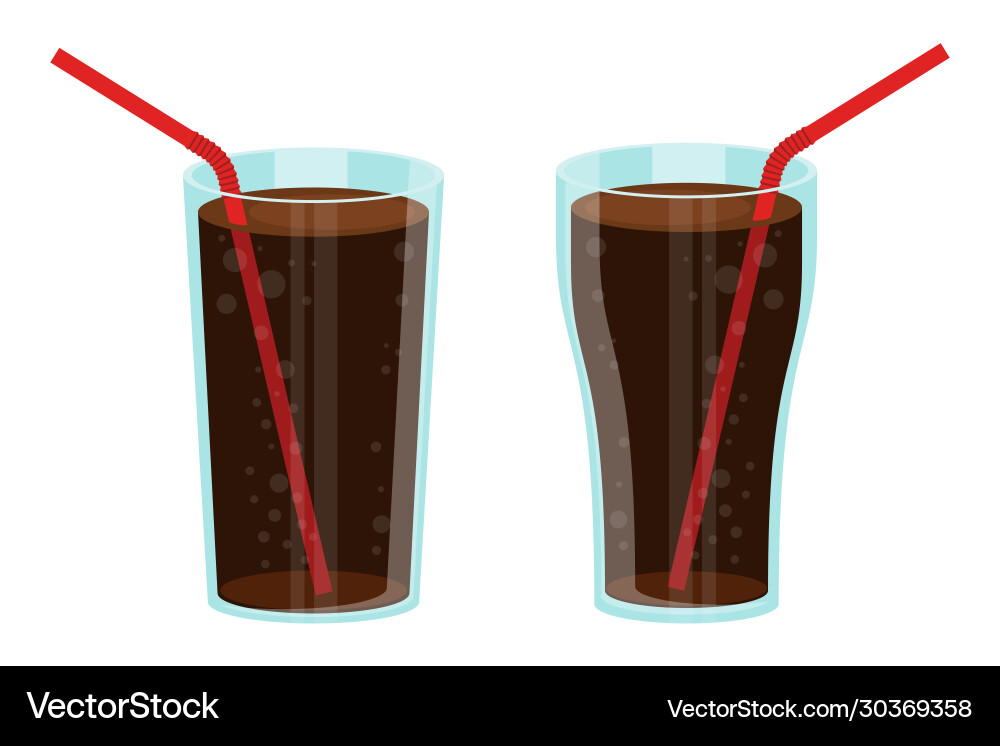 Refreshing Soda Glass Royalty Free Vector Image