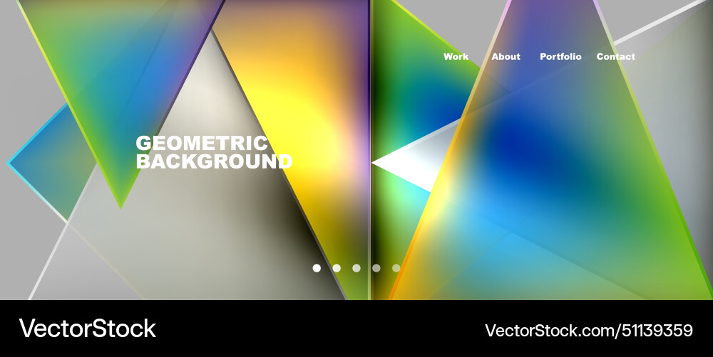 Colorful triangle pattern on gray background Vector Image