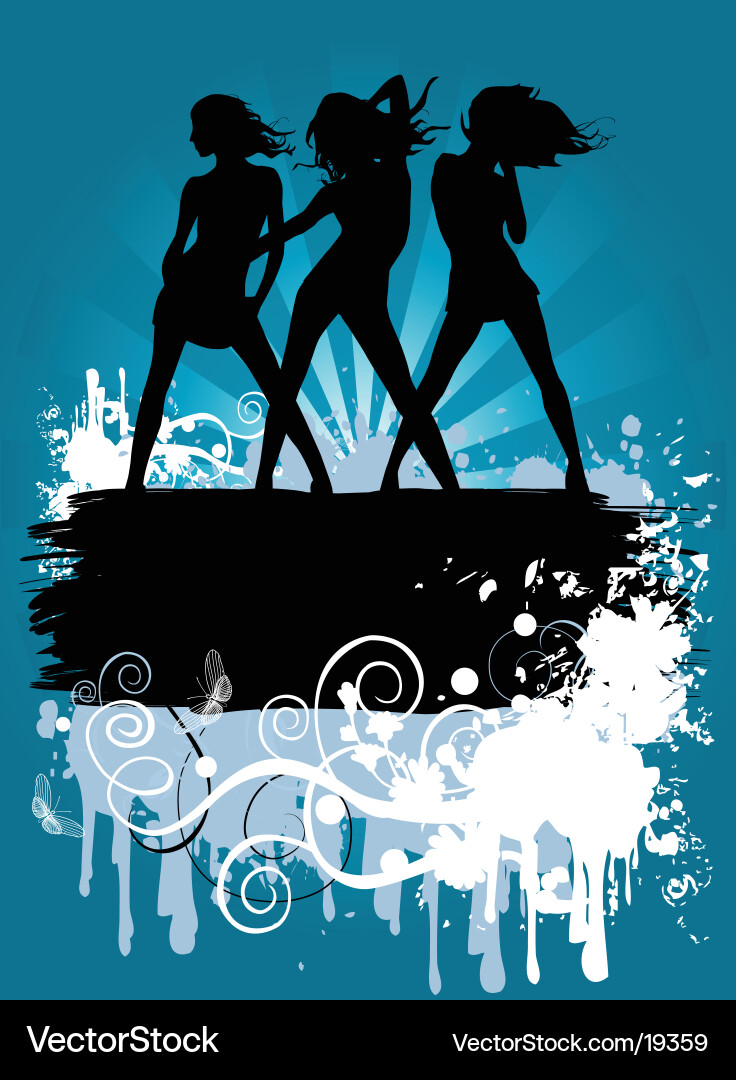 Dancing girls Royalty Free Vector Image - VectorStock