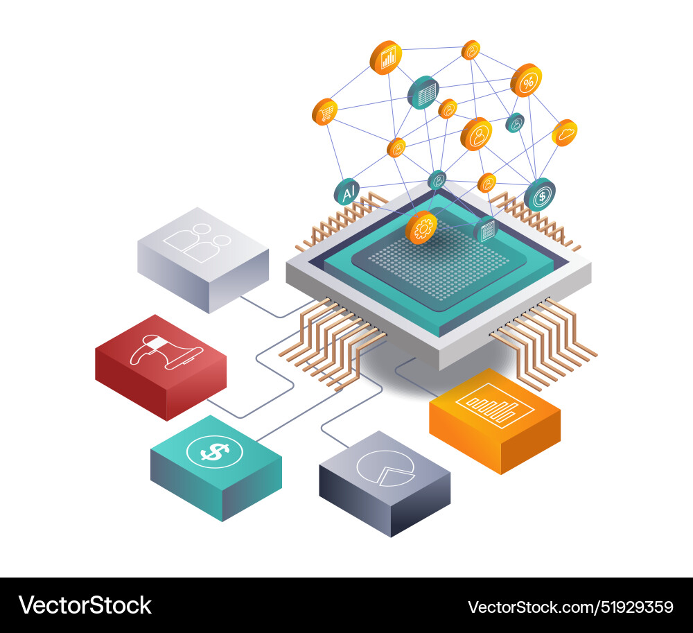 Digital network strategies for business Royalty Free Vector