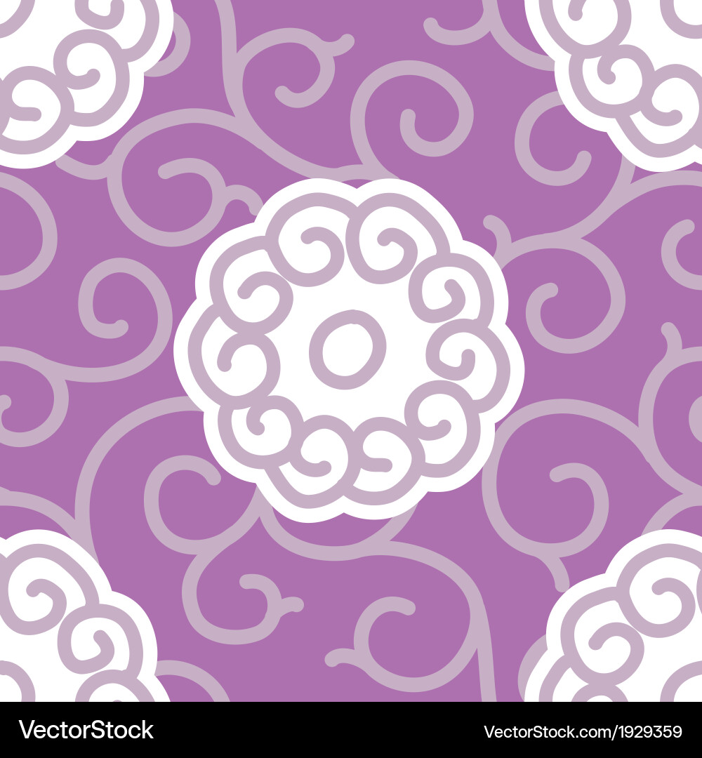 Karakusa flower pattern Royalty Free Vector Image