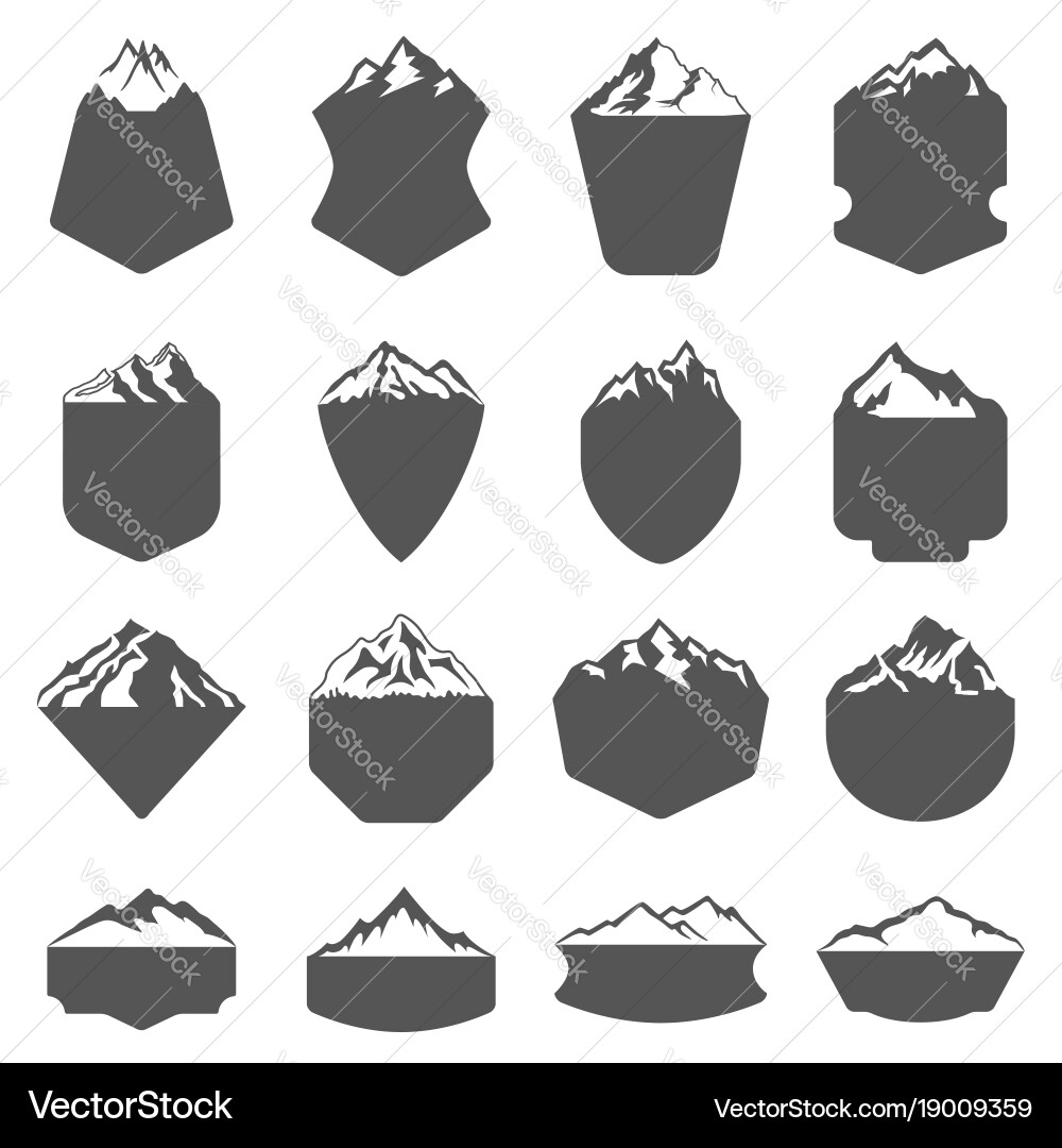 Mountain Shape Collection Royalty Free Vector Image