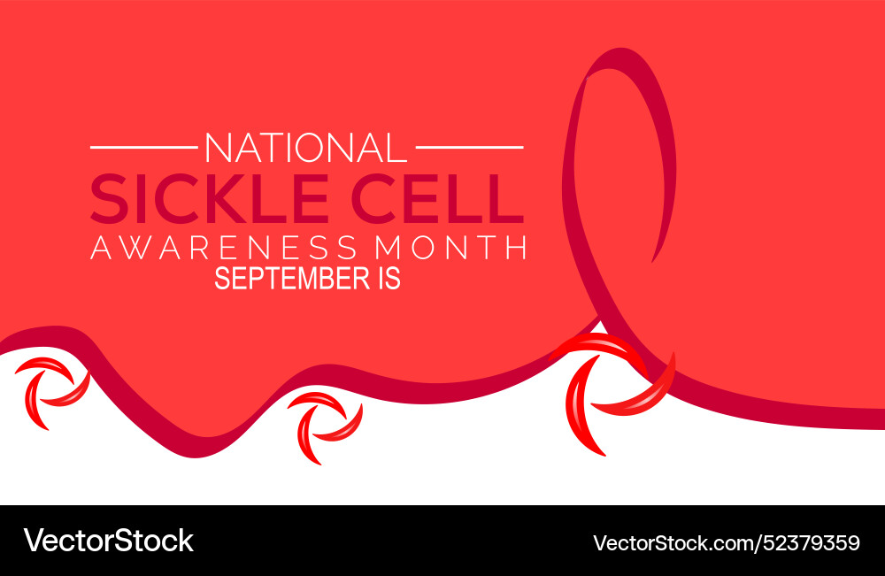 National sickle cell awareness month Royalty Free Vector