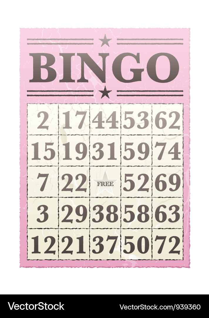 Bingo card Royalty Free Vector Image - VectorStock