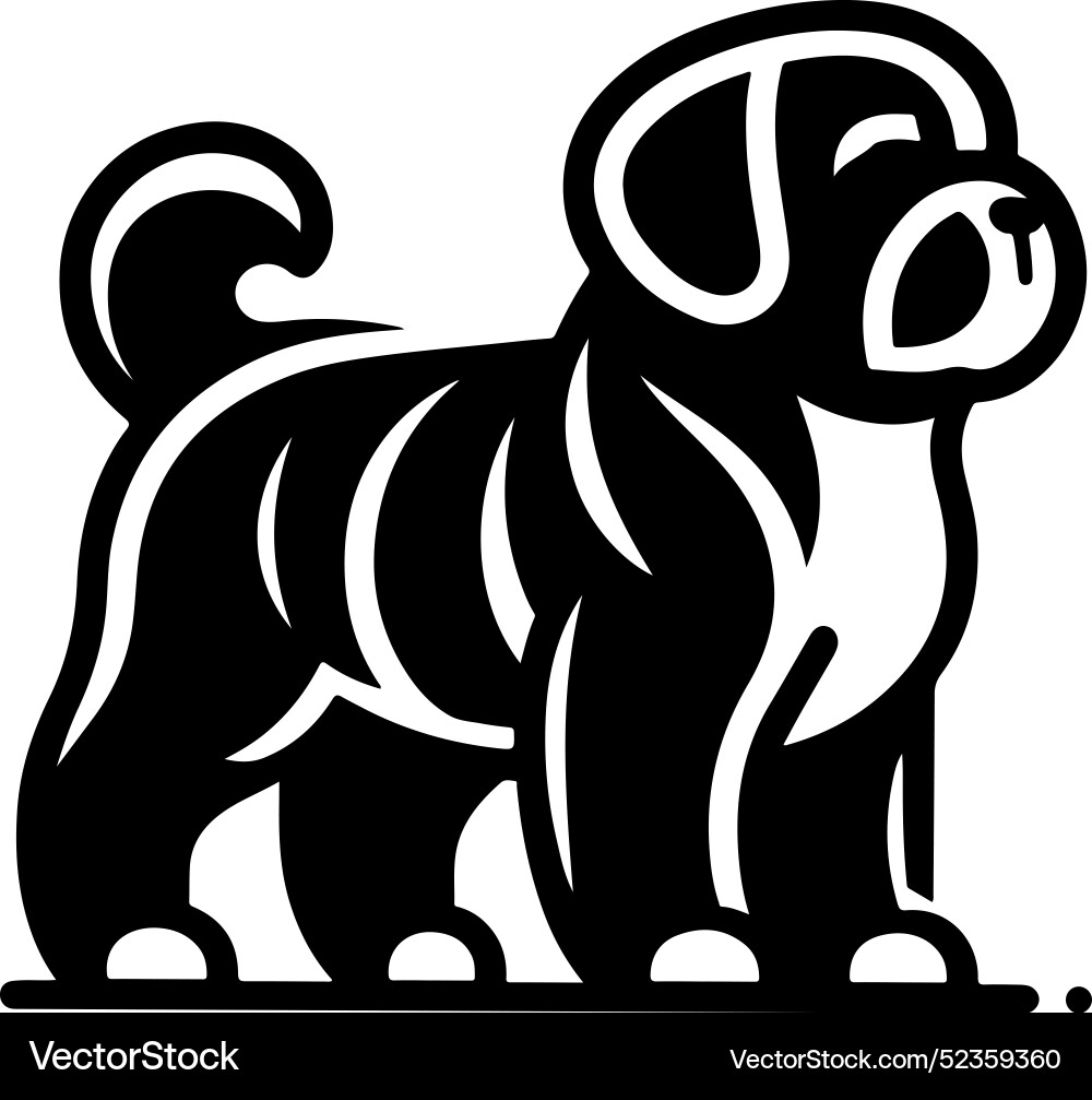 Boxer dog silhouette collection on white Vector Image