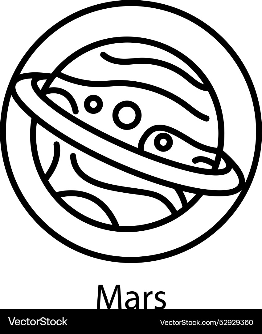 Mars Royalty Free Vector Image - VectorStock