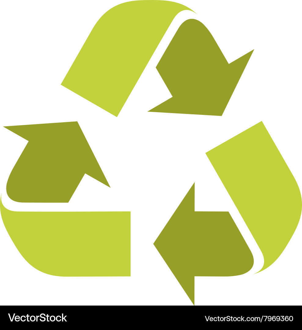 Recycle sign symbol logo Royalty Free Vector Image