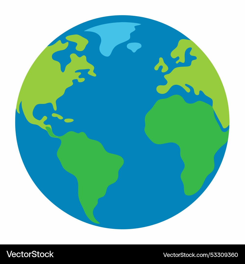 Simple earth globe Royalty Free Vector Image - VectorStock