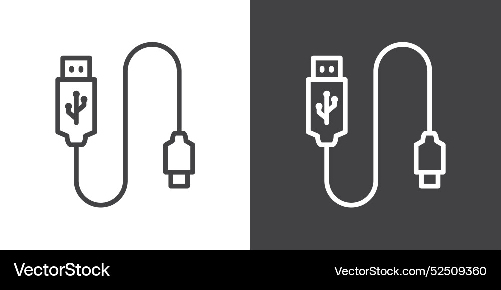 Usb cable icon Royalty Free Vector Image - VectorStock