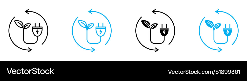 Alternative energy icon set showcasing renewable Vector Image