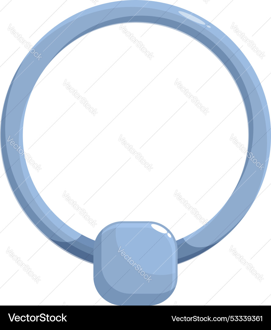 Blue ring piercing jewelry for body Royalty Free Vector