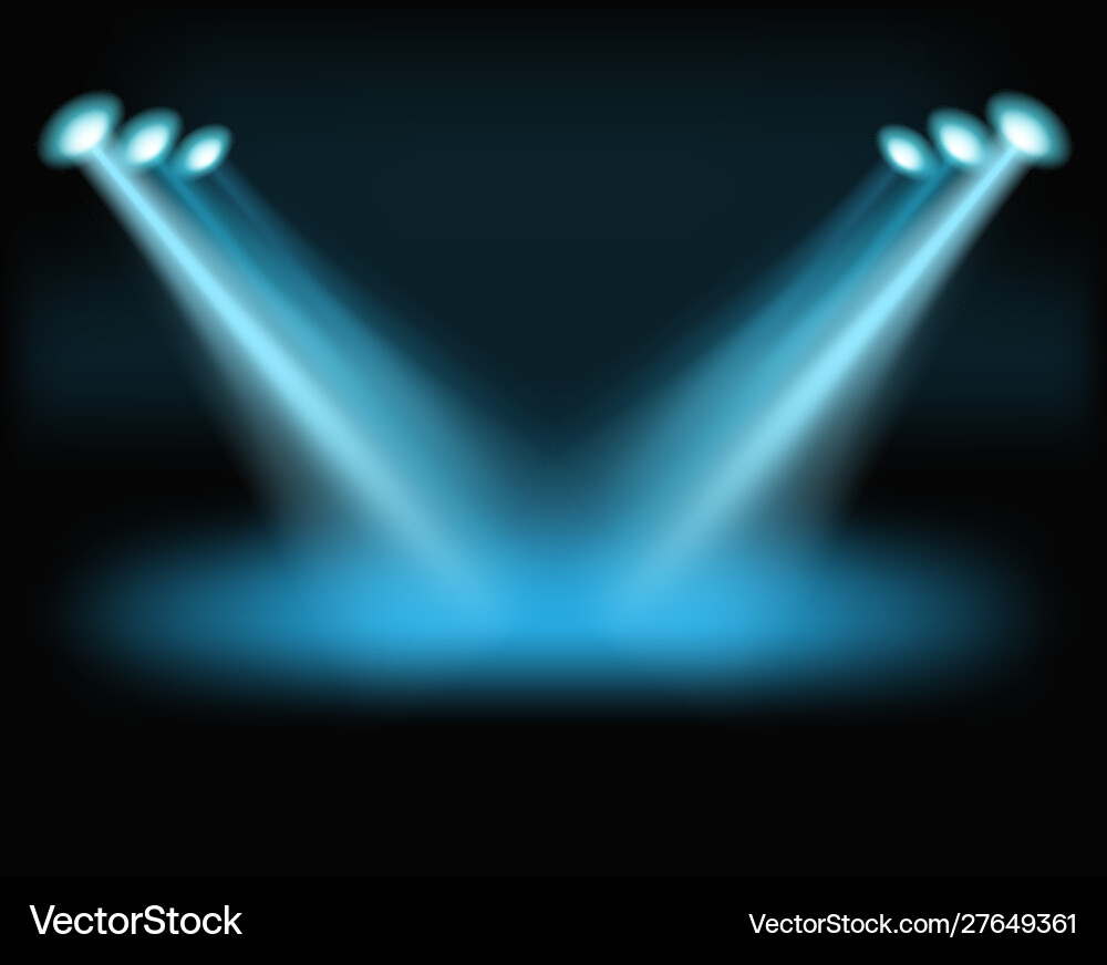 Bright spot lights template for a content Vector Image