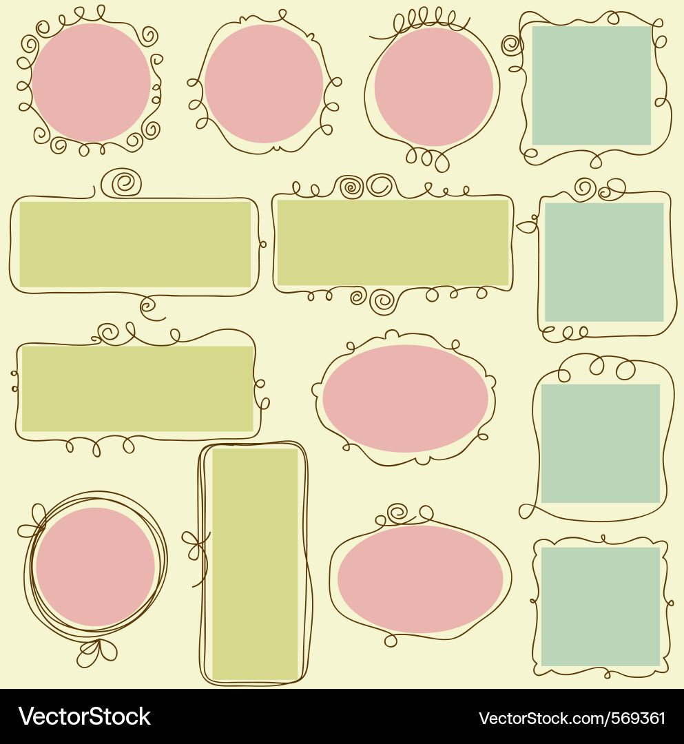Cute frames Royalty Free Vector Image - VectorStock