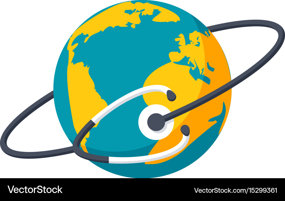Global health icon Royalty Free Vector Image - VectorStock