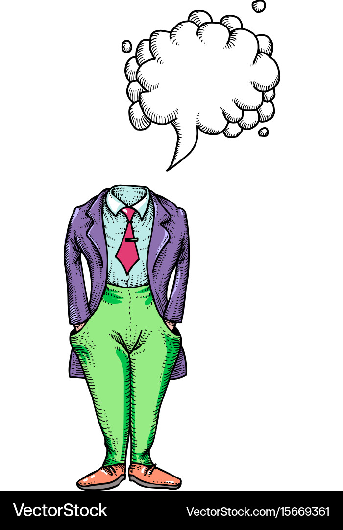 Headless man-100 Royalty Free Vector Image - VectorStock