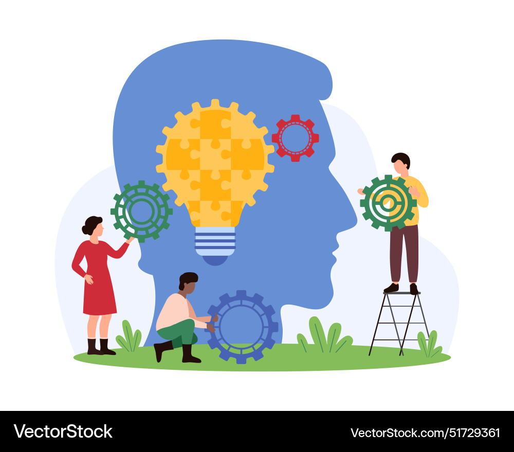 Innovation business solution brainstorm progress Vector Image
