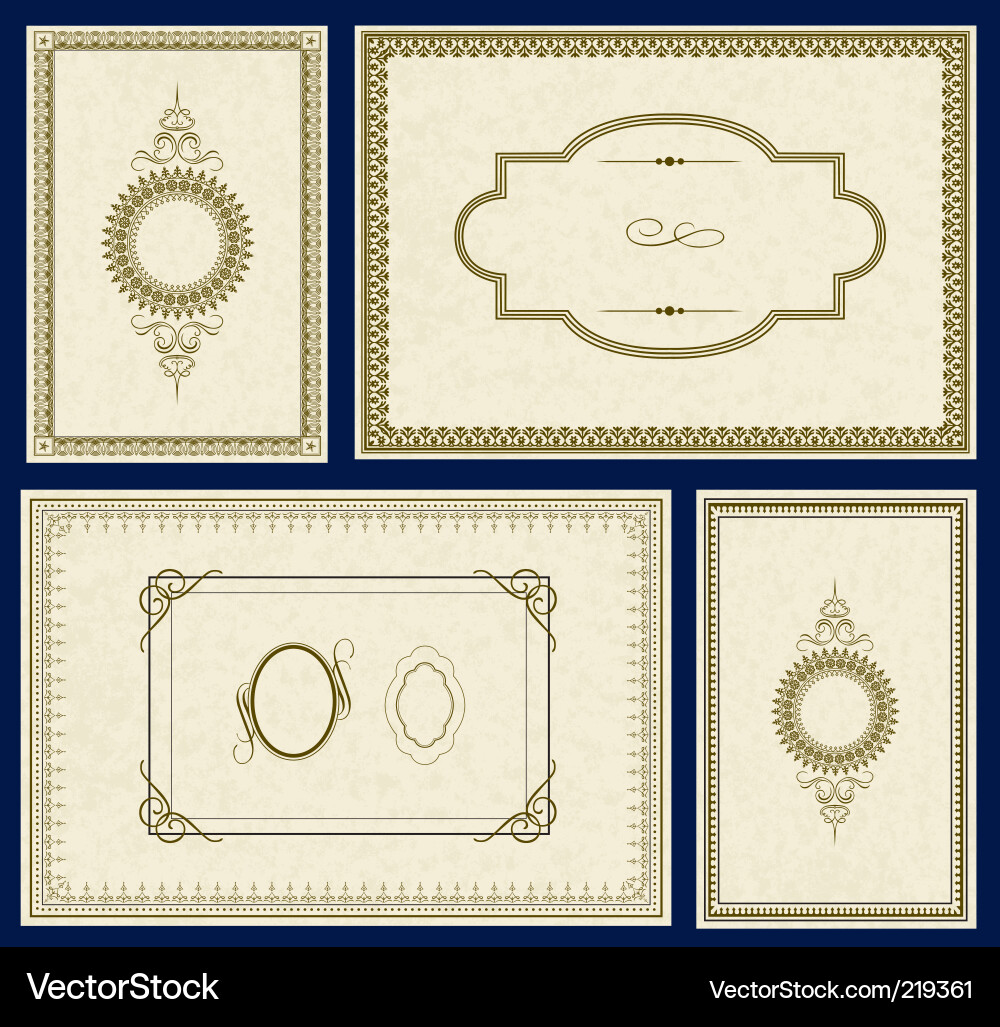 Parchment frames Royalty Free Vector Image - VectorStock