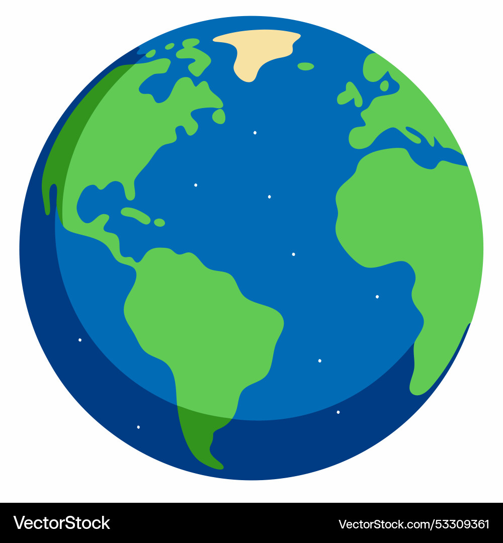Simple earth globe Royalty Free Vector Image - VectorStock