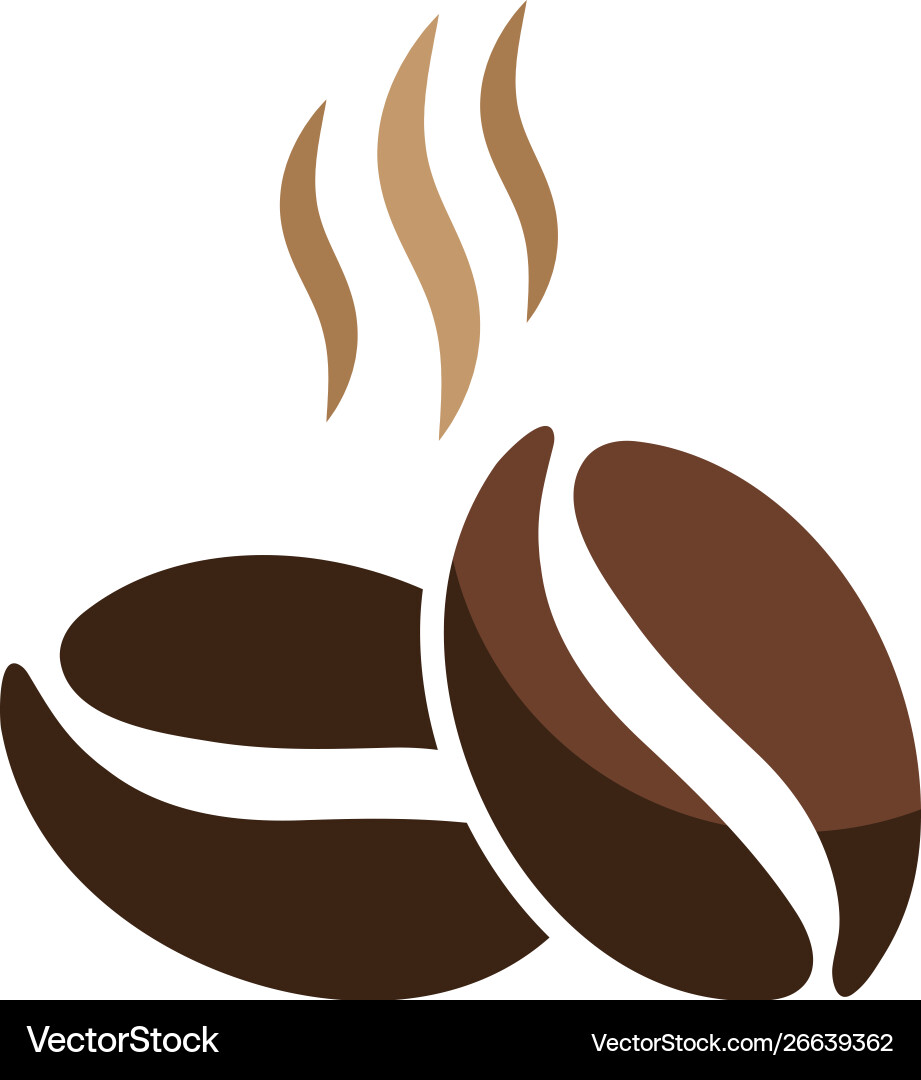 Coffee beans logo template Royalty Free Vector Image