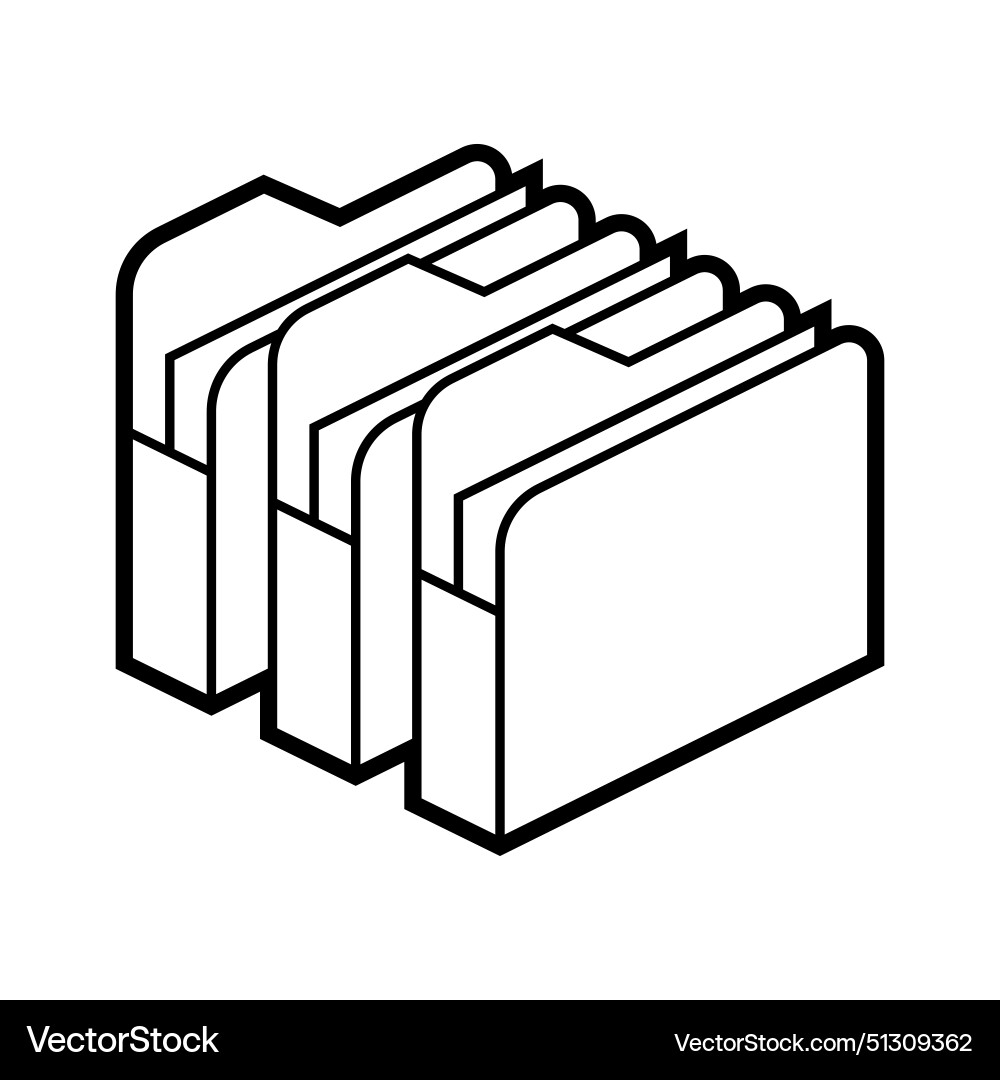 Folders for paper icon in isometry storage Vector Image Folders for paper icon in isometry storage Vector Image