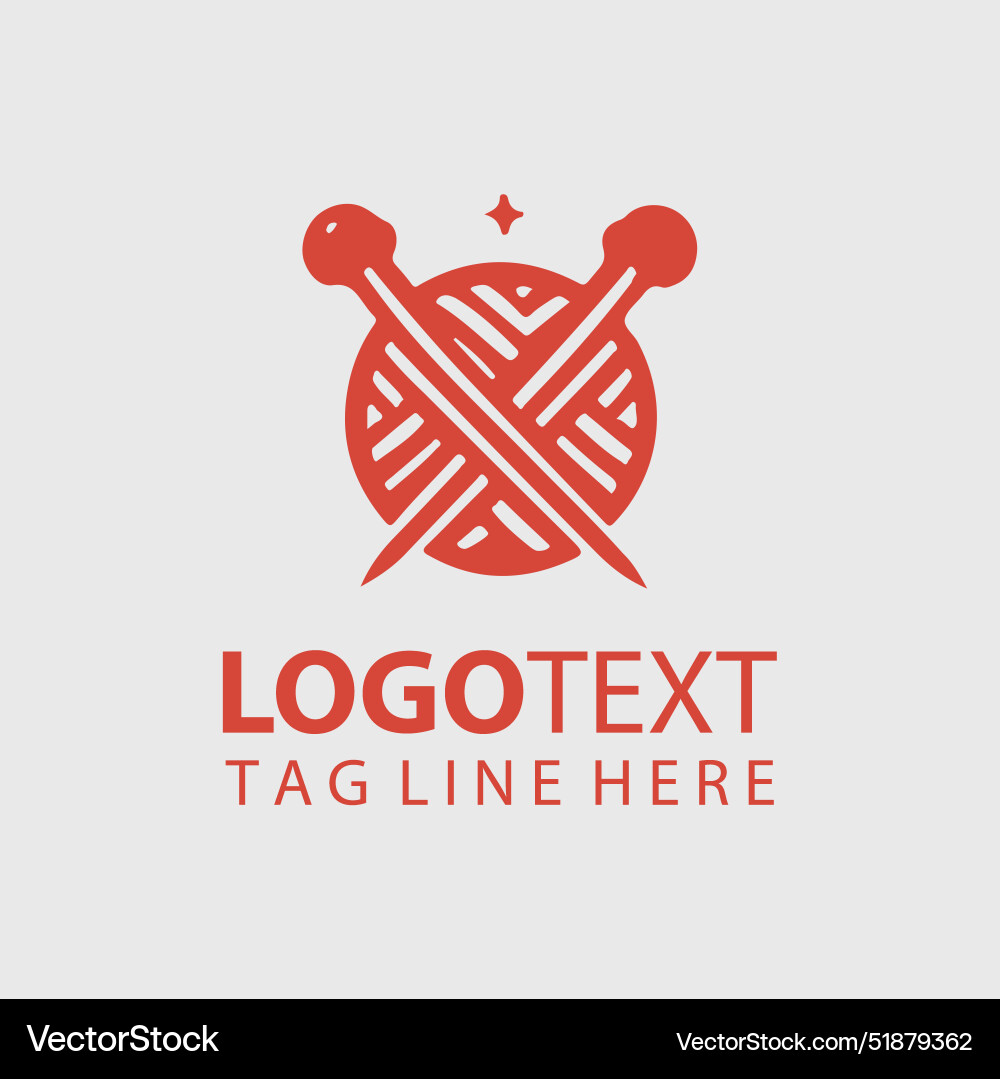 Knitting logo Royalty Free Vector Image - VectorStock