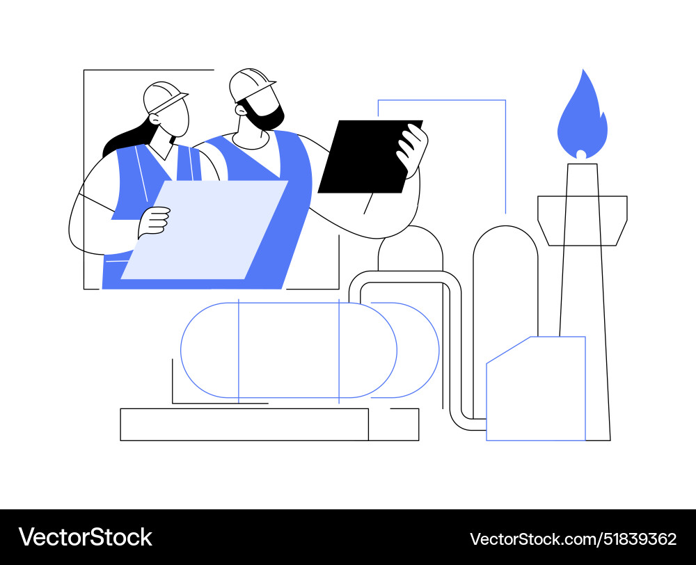 Natural gas plant abstract concept Royalty Free Vector Image
