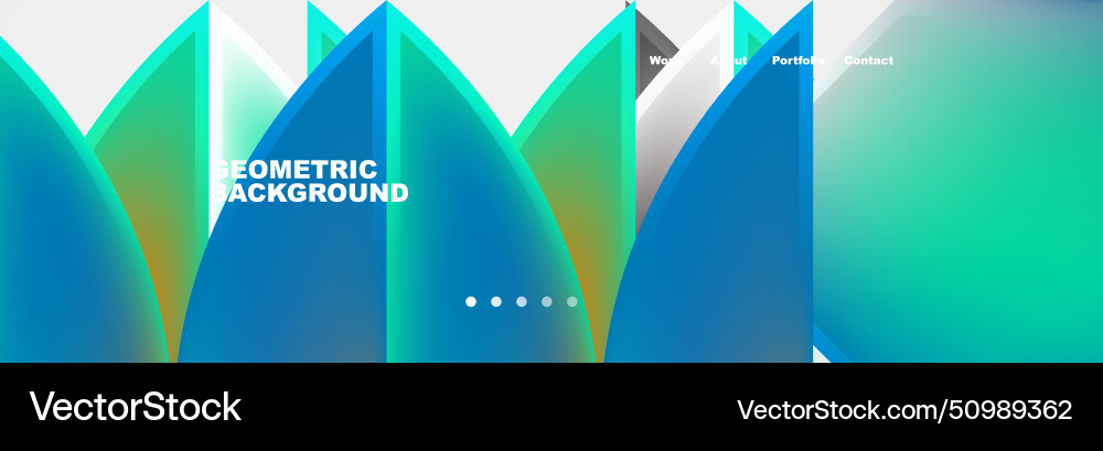 Symmetrical aqua and electric blue triangles Vector Image