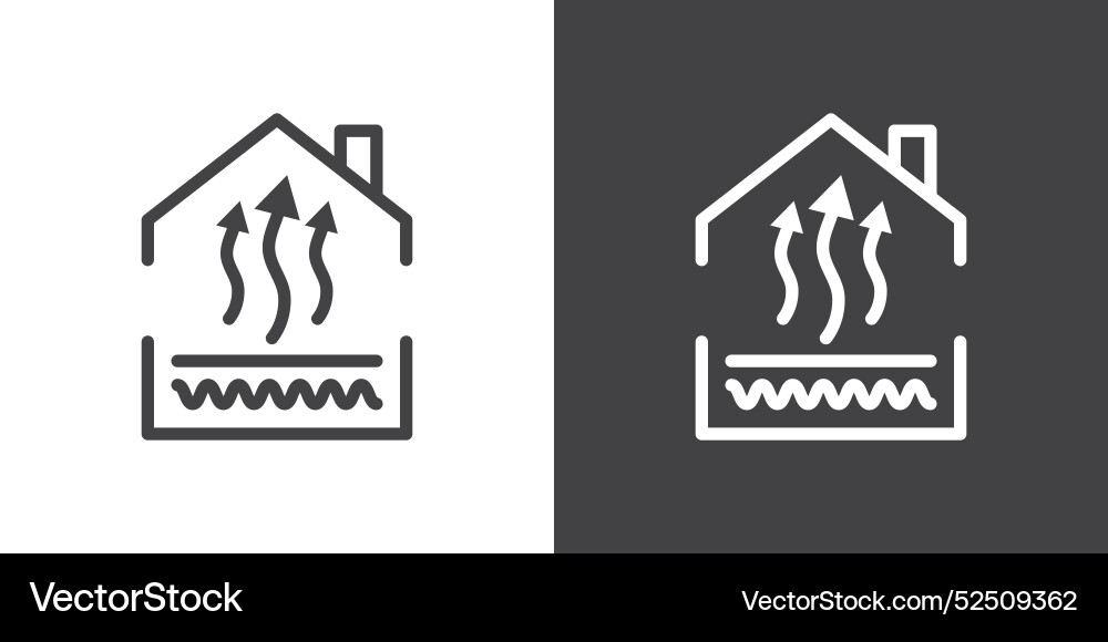 Underfloor heating icon Royalty Free Vector Image