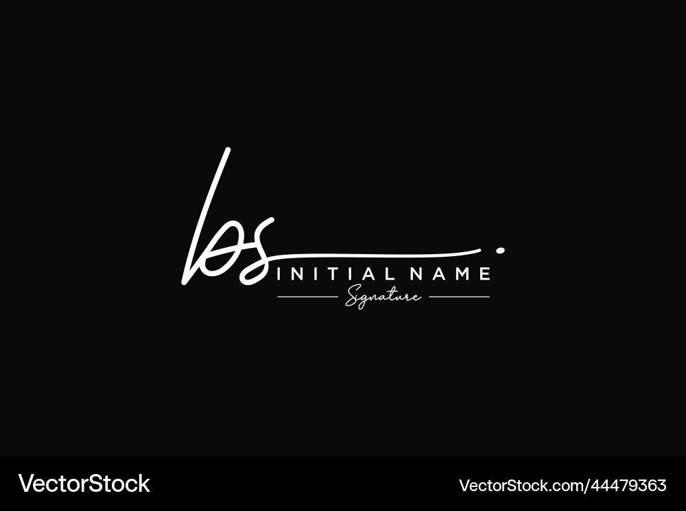 Elegant Initial 'BS' Signature Logo Royalty Free Vector