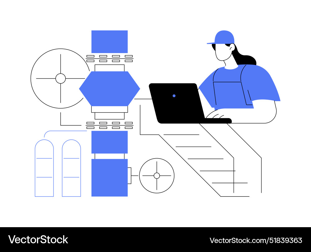 Gas well abstract concept Royalty Free Vector Image