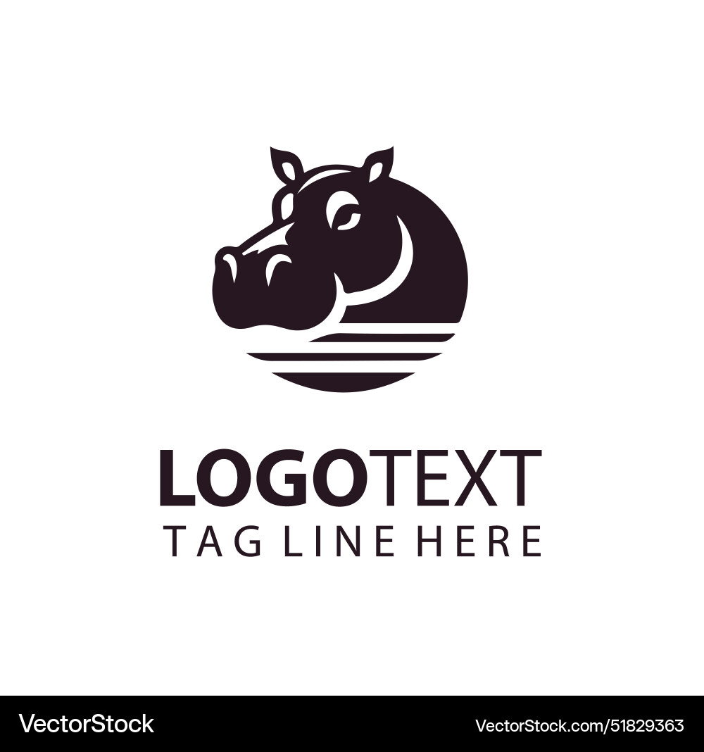 Hippo logo Royalty Free Vector Image - VectorStock