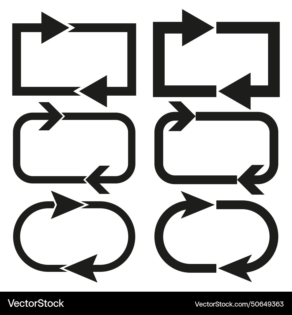 Icon exchange process arrows for data sync cycle Vector Image